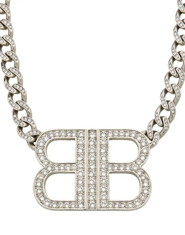 Balenciaga Crystal Pendant Necklace