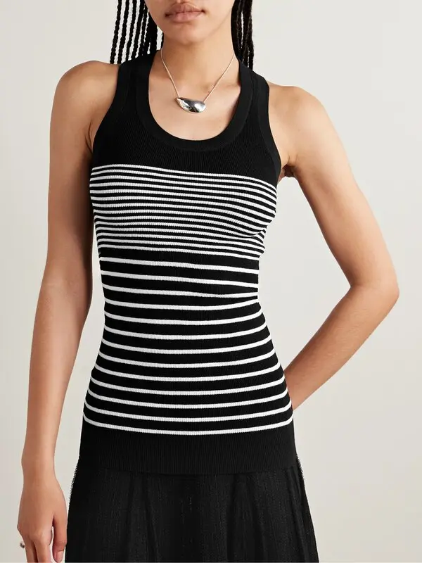 Proenza Schouler Roberts Striped Stretch-knit Tank - No