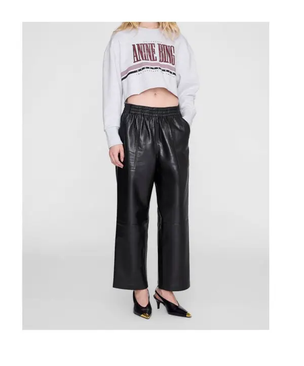 ANINE BING Long-sleeve Cropped Sweatshirt