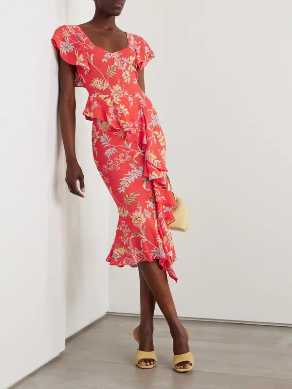 Etro Floral-print Crepe Midi Dress