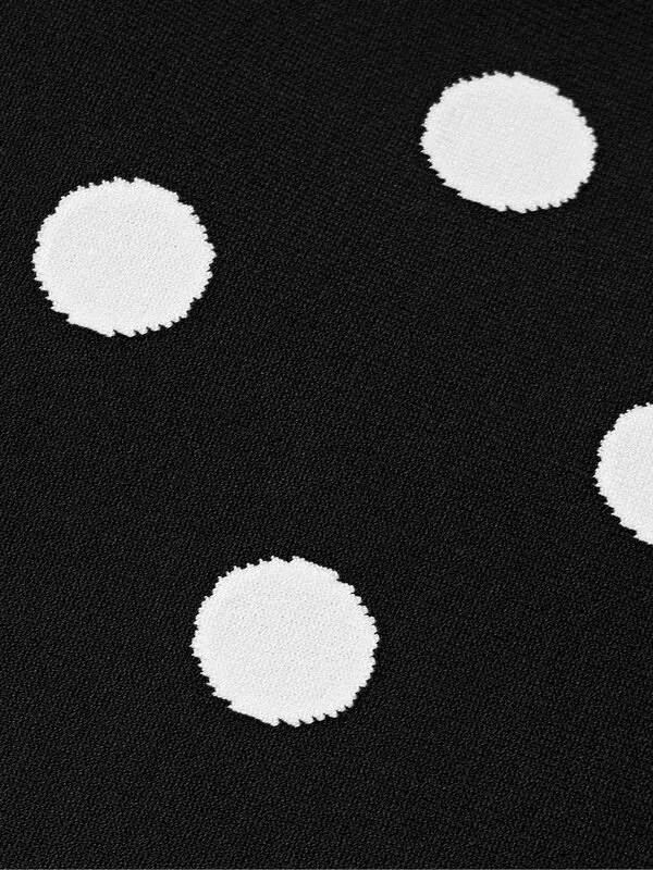 Carolina Herrera Cropped Polka-dot Jacquard-knit Tank - No