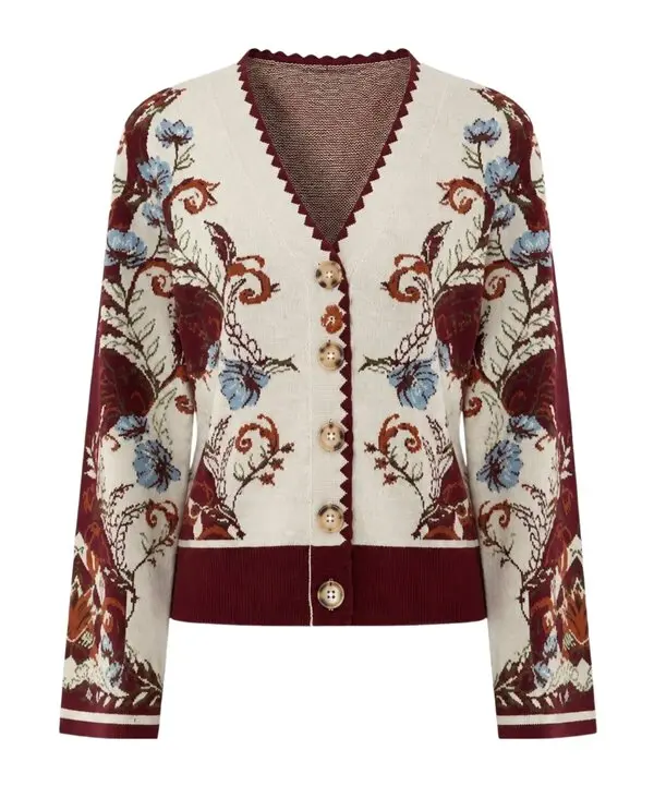 Farm Rio Long-sleeve Knit Cardigan - No