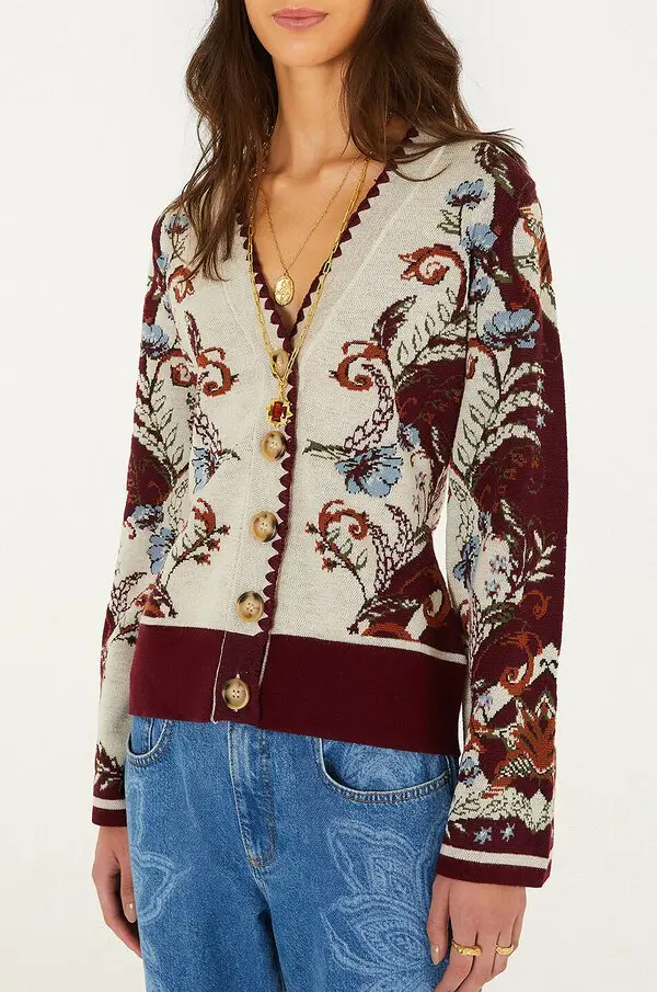 Farm Rio Long-sleeve Knit Cardigan