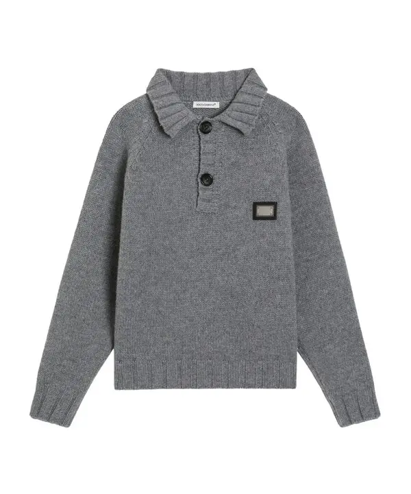 Dolce & Gabbana Polo-neck Logo-plaque Sweater