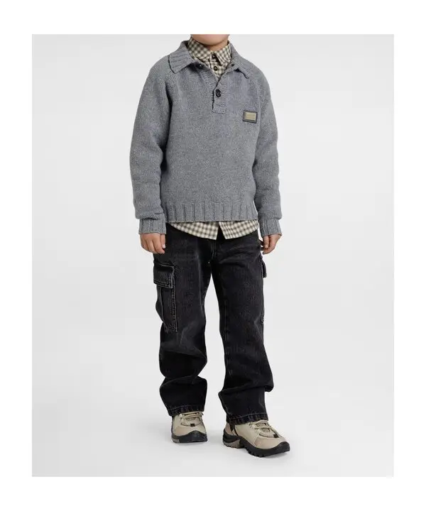 Dolce & Gabbana Polo-neck Logo-plaque Sweater