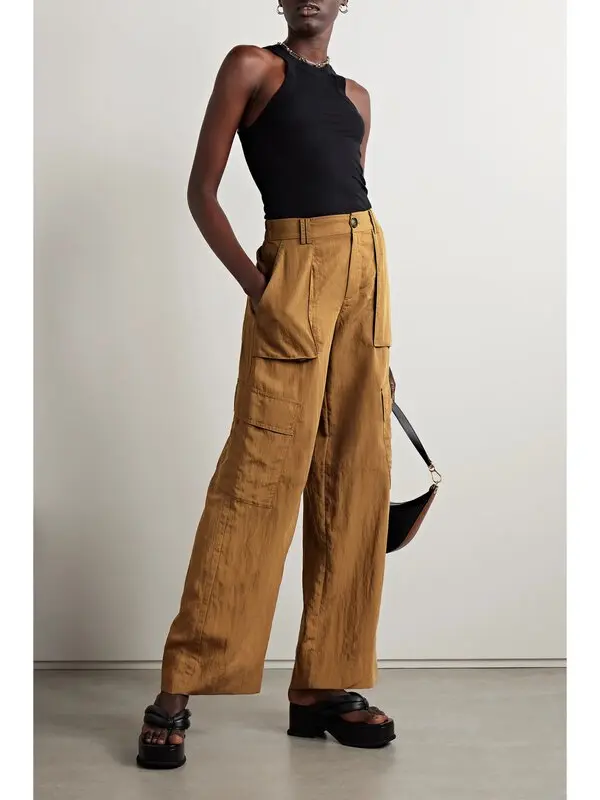 Vince Tencel Lyocell Wide-leg Cargo Pants