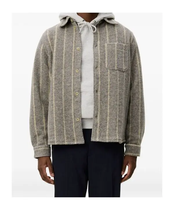 LES DEUX Striped Overshirt