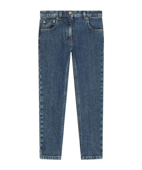 Dolce & Gabbana Logo-plaque Stretch-denim Jeans