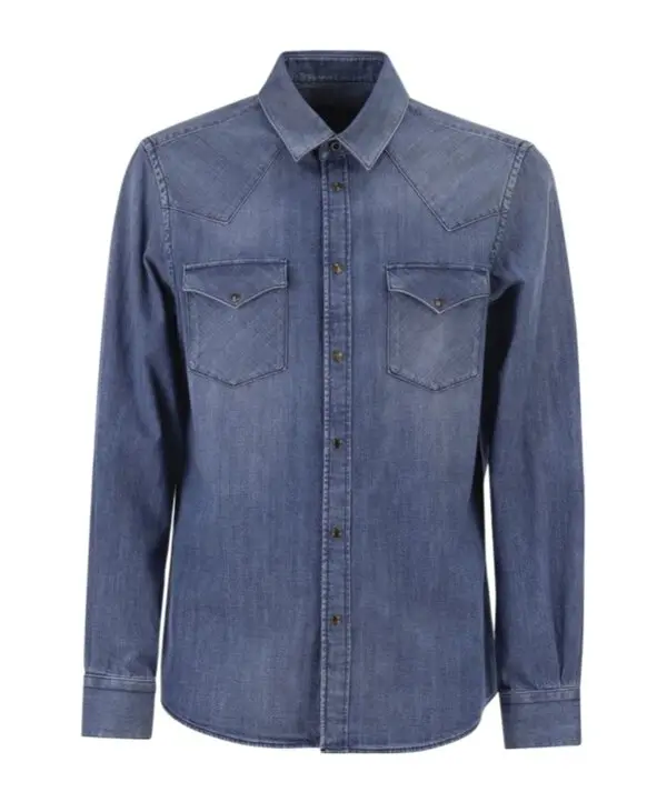 Peserico Long-sleeve Denim Shirt