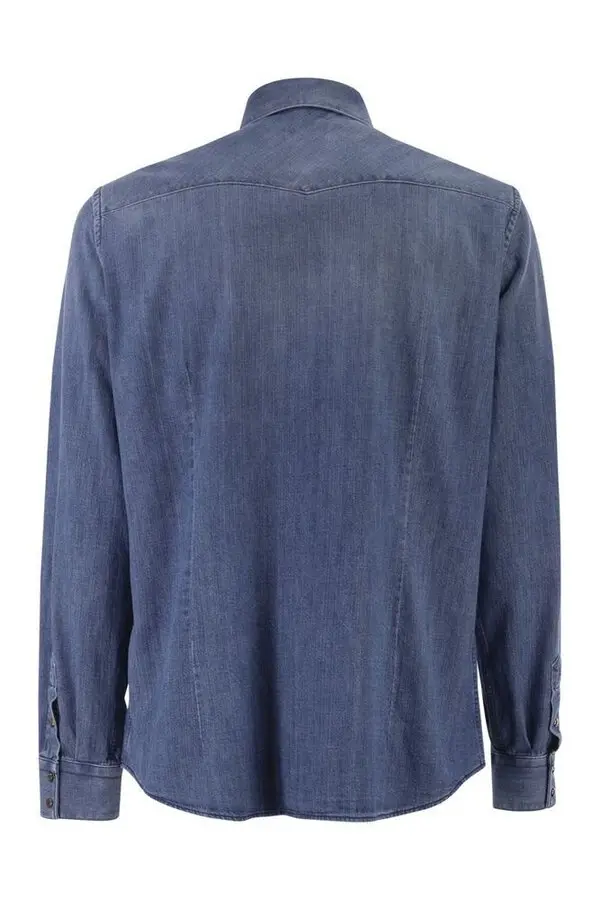 Peserico Long-sleeve Denim Shirt