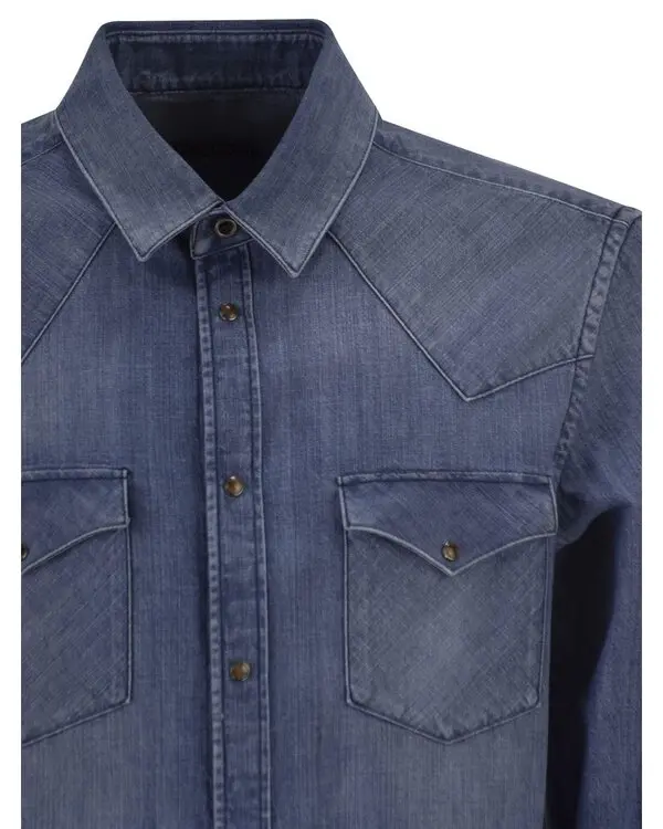 Peserico Long-sleeve Denim Shirt
