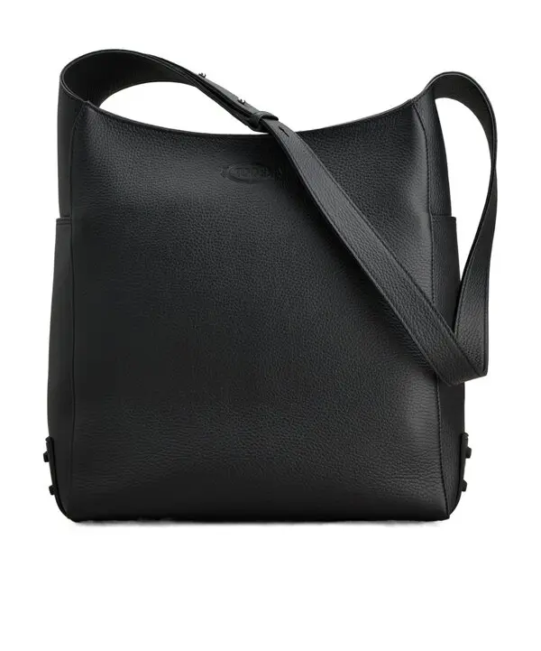 TOD'S Pebbled Hobo Shoulder Bag