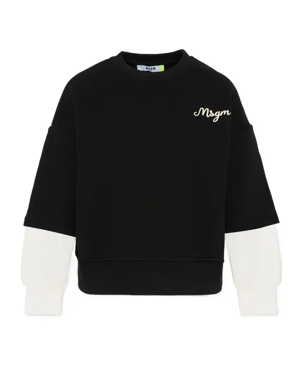 MSGM Double-layered Logo Sweatshirt