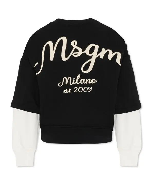 MSGM Double-layered Logo Sweatshirt