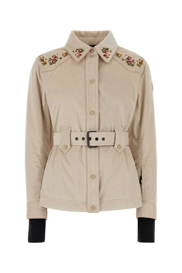 Moncler Sand Corduroy Olenne Down Jacket