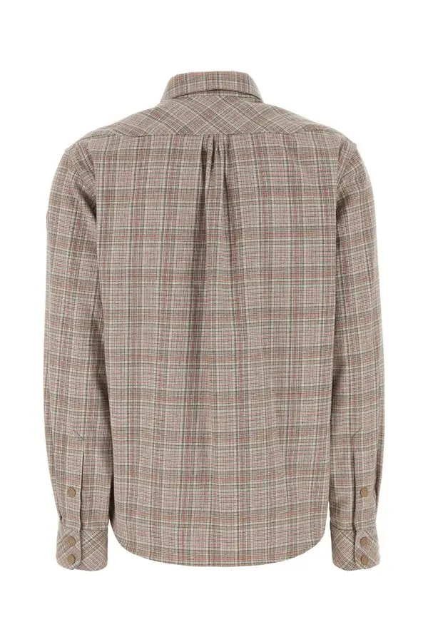 Moncler Embroidered Flannel Shirt
