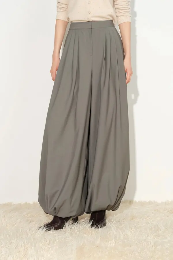 Fabrique Fofia Drapey Balloon Pants In Wool Blend