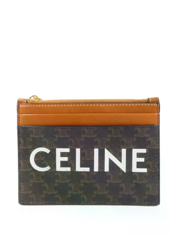Celine Triomphe Canvas Card Holder - Brown