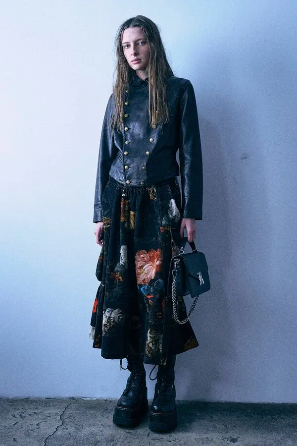 R13 Gathered Cargo Skirt