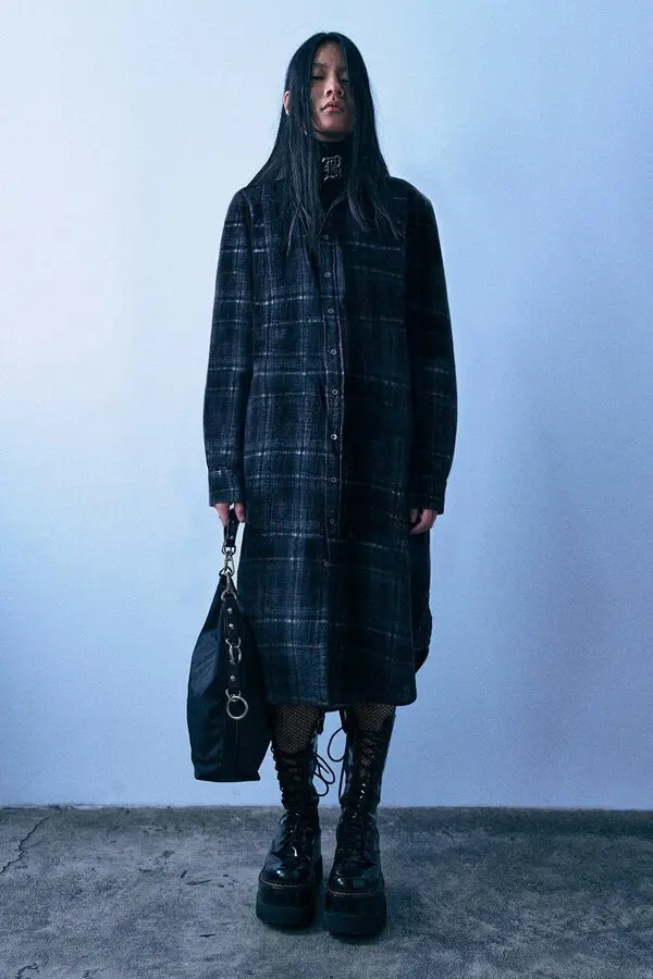 R13 Reversible Jumbo Shirtdress