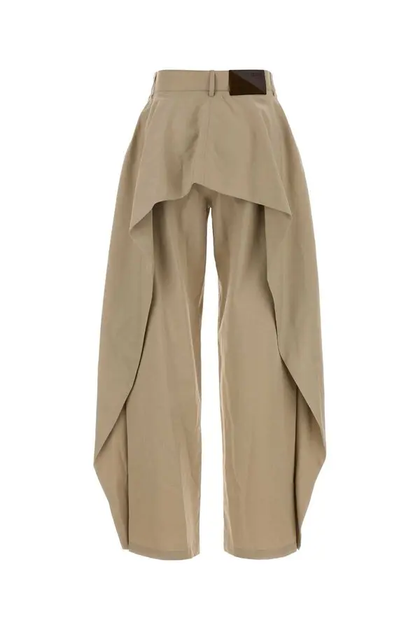 Loewe Beige Cotton Blend Wide-leg Pant