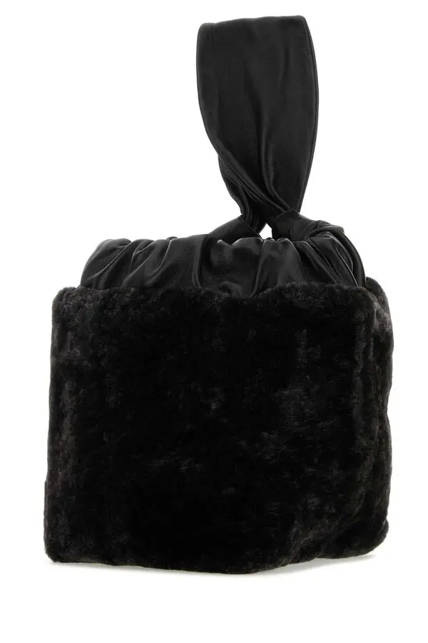 JIL SANDER Shearling Clutch