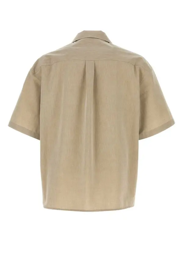 Loewe Sand Wool Blend Shirt - Brown