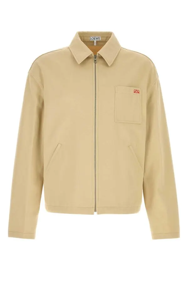 Loewe Beige Cotton Jacket - Brown