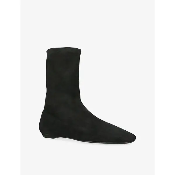 THE ROW Cindy Stretch-suede Ankle Boots