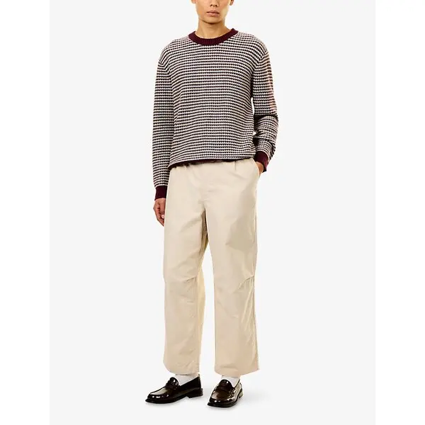 Nn07 Russell Stripe Crew Neck Wool-blend Knit Jumper