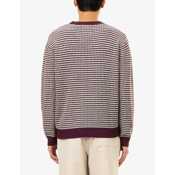 Nn07 Russell Stripe Crew Neck Wool-blend Knit Jumper