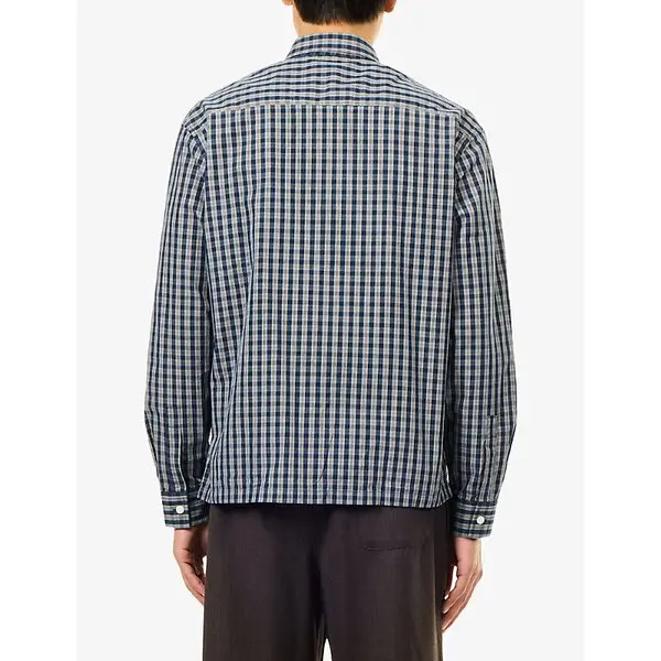 Nn07 Deon Check Cotton Shirt - Navy Check