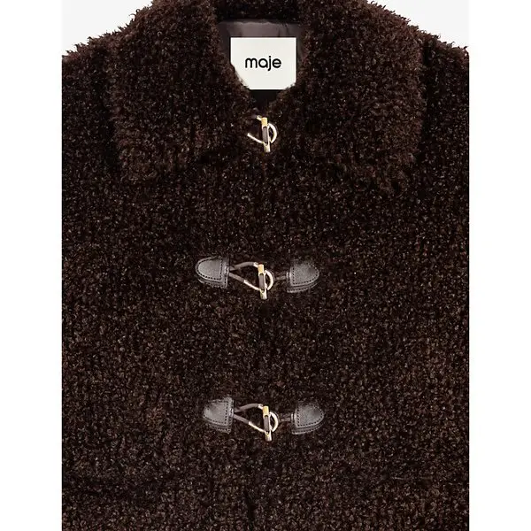 Maje Straight Mid-length Faux-fur Coat