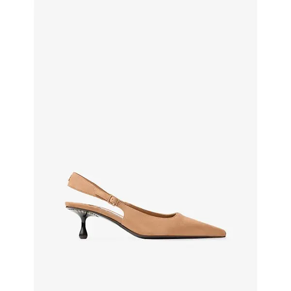 JIMMY CHOO Amel 50 Suede Slingback Pumps