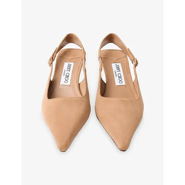 JIMMY CHOO Amel 50 Suede Slingback Pumps