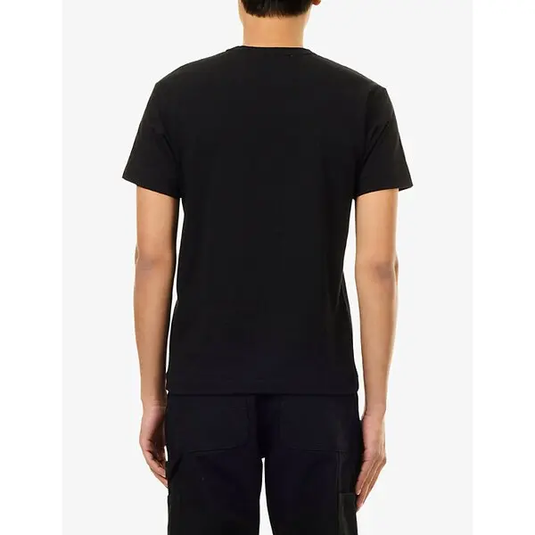 Play Comme Des Garcon Upside Down Heart Print Cotton-jersey T-shirt