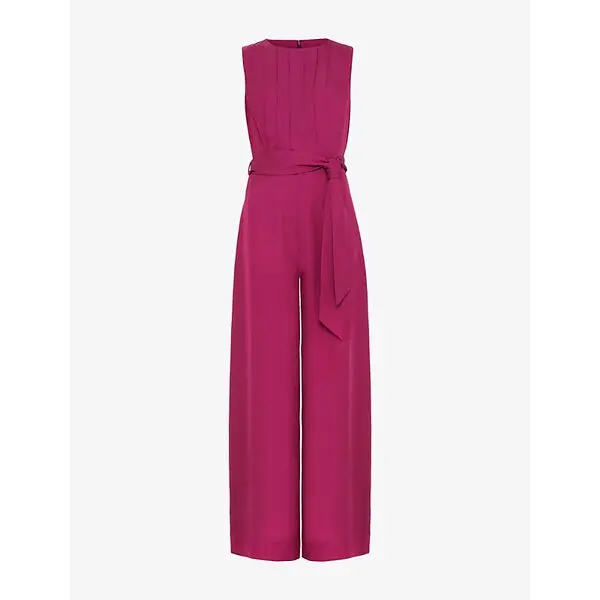 PHASE EIGHT Janine Wide-leg Satin Jumpsuit