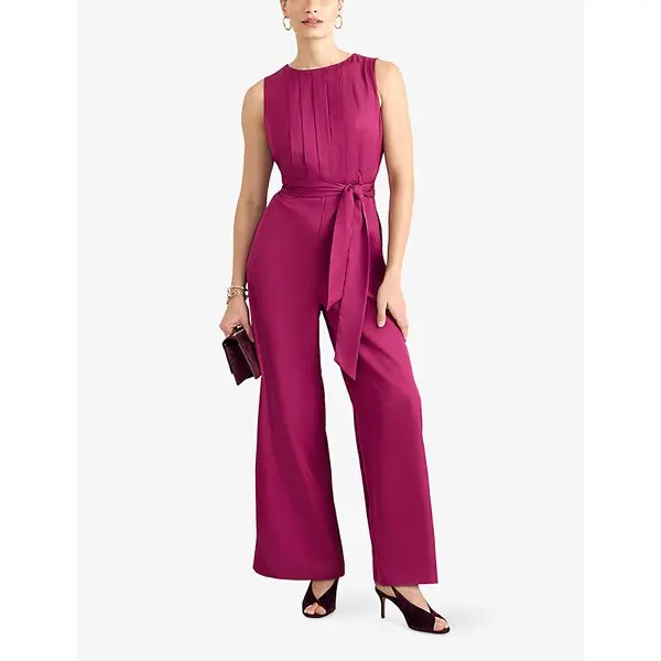 PHASE EIGHT Janine Wide-leg Satin Jumpsuit