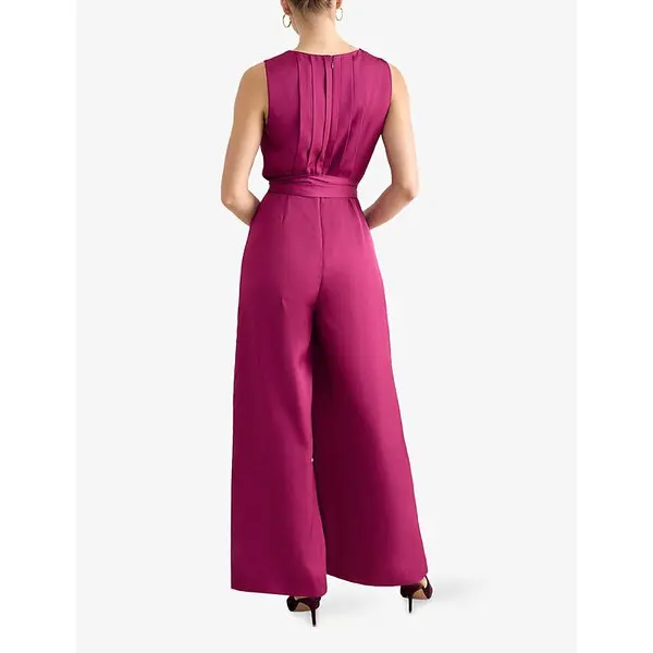 PHASE EIGHT Janine Wide-leg Satin Jumpsuit
