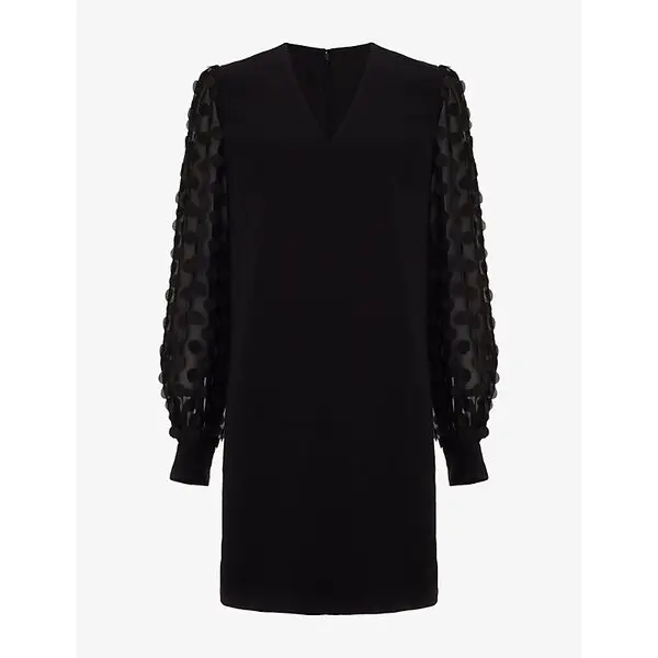 PHASE EIGHT Laura Textured-sleeve Woven Mini Dress