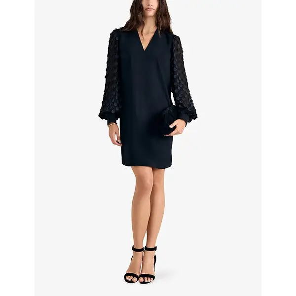 PHASE EIGHT Laura Textured-sleeve Woven Mini Dress