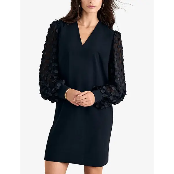 PHASE EIGHT Laura Textured-sleeve Woven Mini Dress