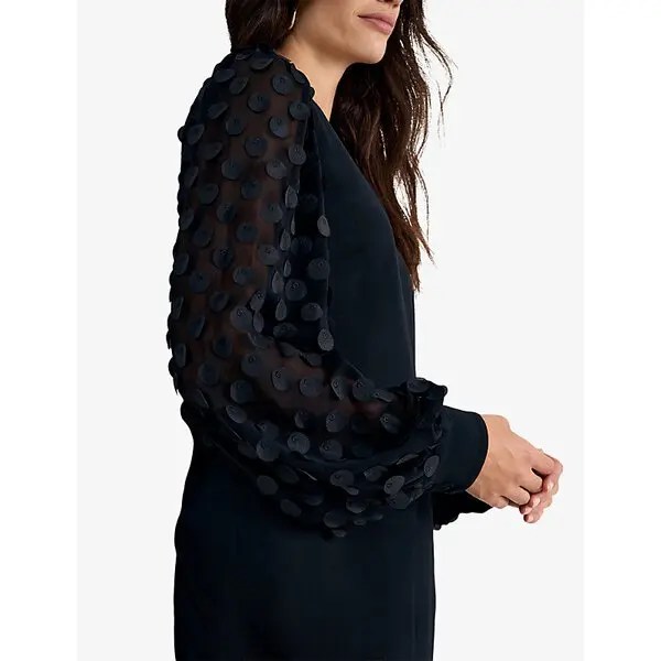 PHASE EIGHT Laura Textured-sleeve Woven Mini Dress