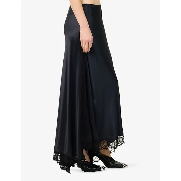 Isabel Marant Étoile Alexandra Lace-trim Silk Maxi Skirt