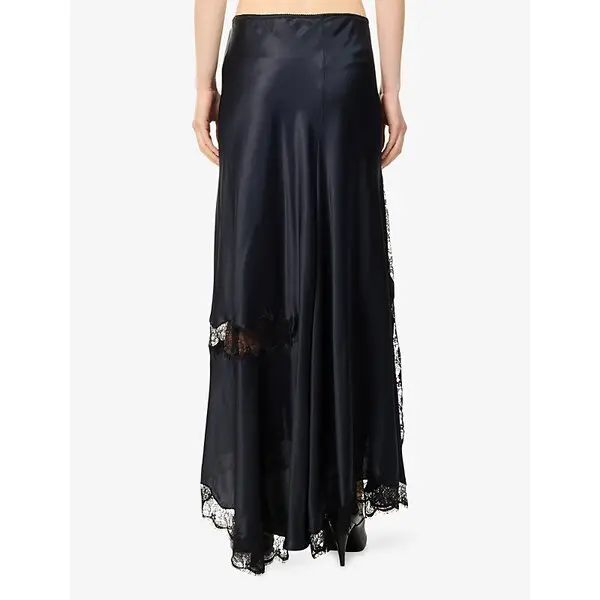 Isabel Marant Étoile Alexandra Lace-trim Silk Maxi Skirt