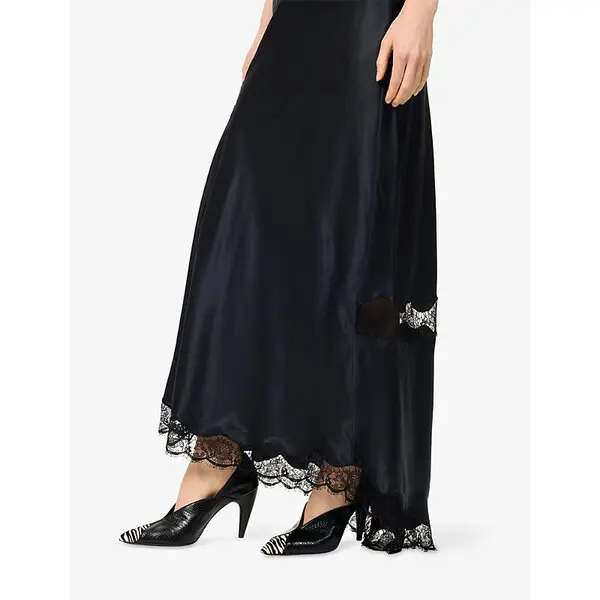 Isabel Marant Étoile Alexandra Lace-trim Silk Maxi Skirt