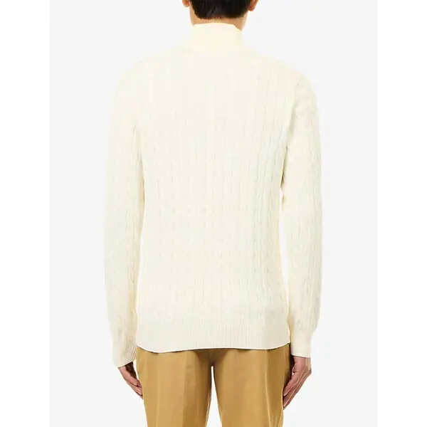 Gant Half-zip Cable-knit Cotton Jumper