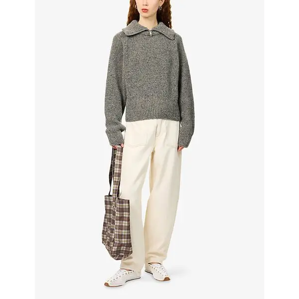 Samsøe Samsøe Saamandy Zip Turtleneck Wool-blend Jumper