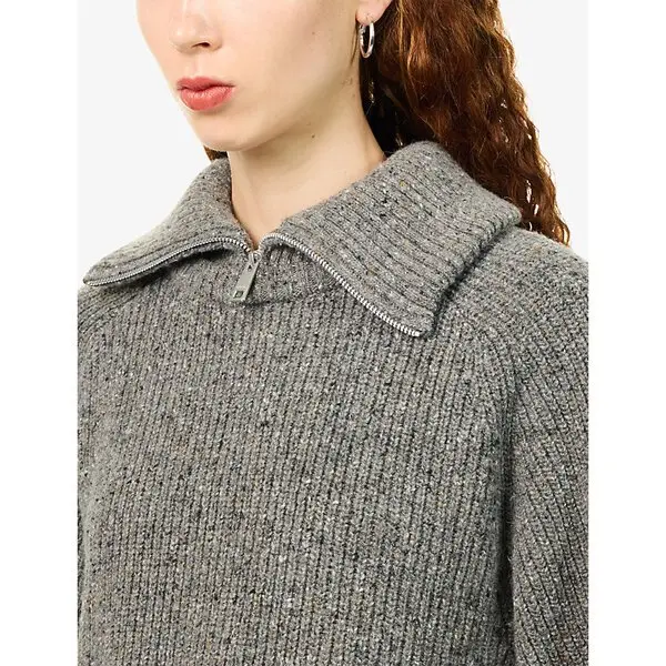 Samsøe Samsøe Saamandy Zip Turtleneck Wool-blend Jumper