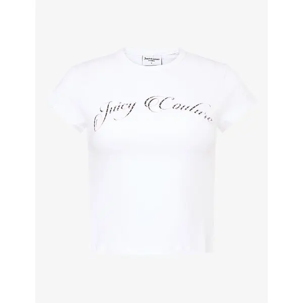 Juicy Couture Script Diamanté-logo Jersey Baby T-shirt